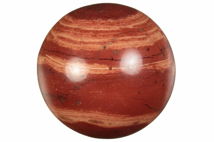 .9" Polished Red Jasper Sphere For Sale - FossilEra.com