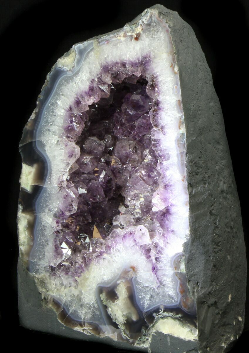 12.5" Amethyst & Calcite Geode From Brazil - 30 lbs For Sale (#34448 ...