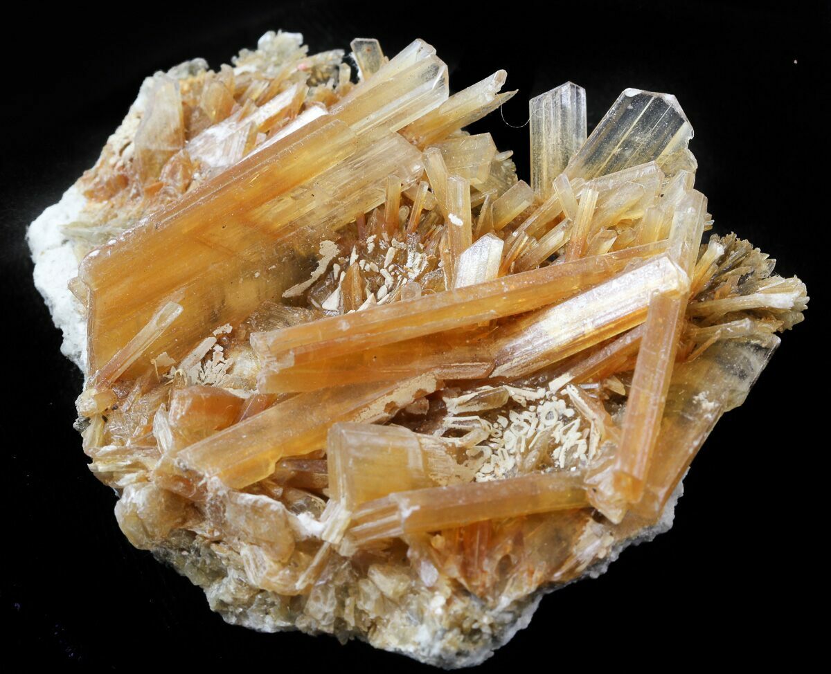 3.4" Red-Orange Selenite Crystals on Matrix - Mexico For Sale (#45192 ...