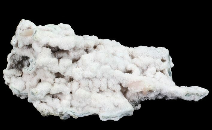 7.3" Pink Stilbite Crystals on Chalcedony Stalactite - India (#67678 ...