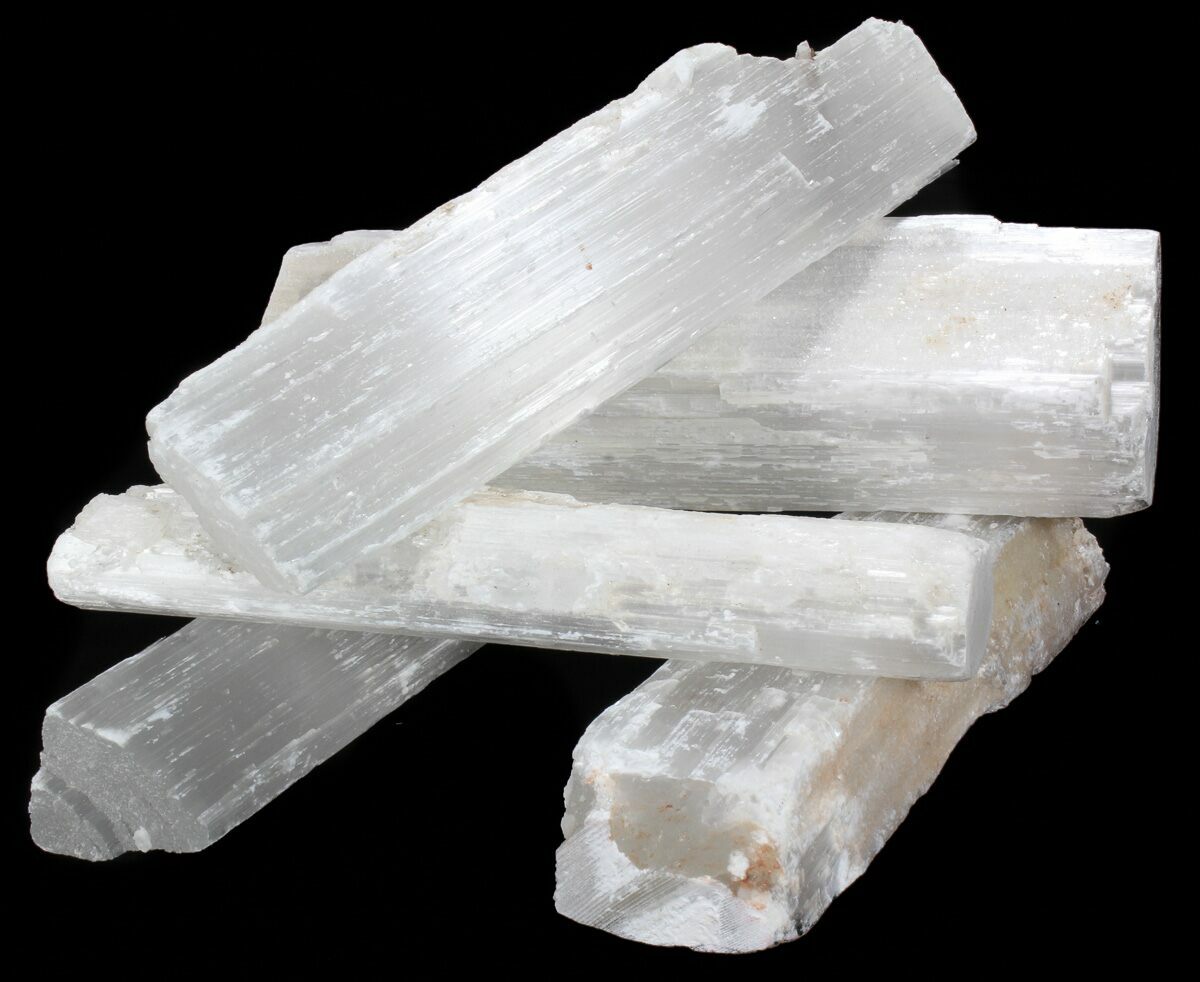 Wholesale Box: ~35 Lbs Rough Selenite Logs - 25 Pieces For Sale (#77612 ...