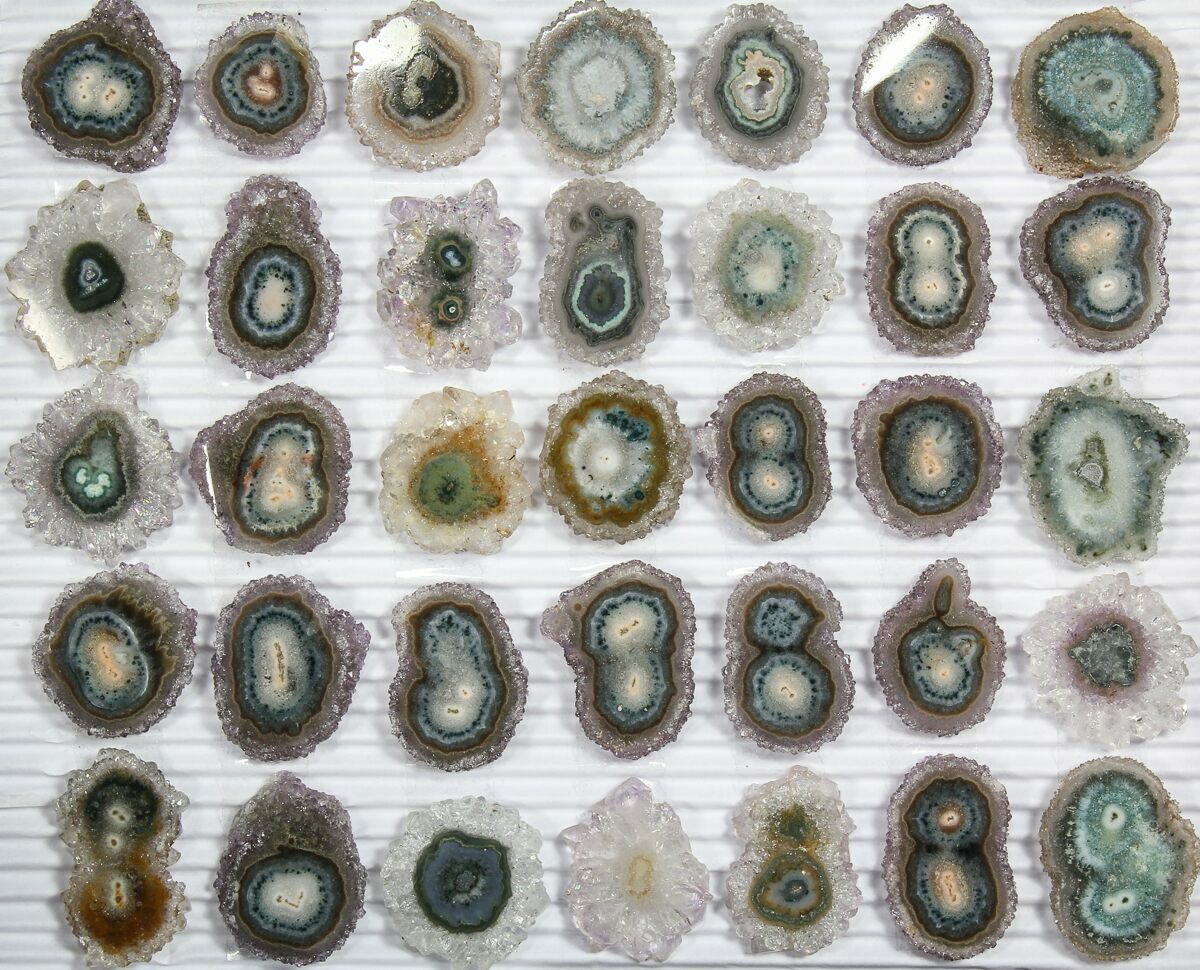 Lot: ~1" Amethyst Stalactite Slices (35 Pieces) (#84031) For Sale ...