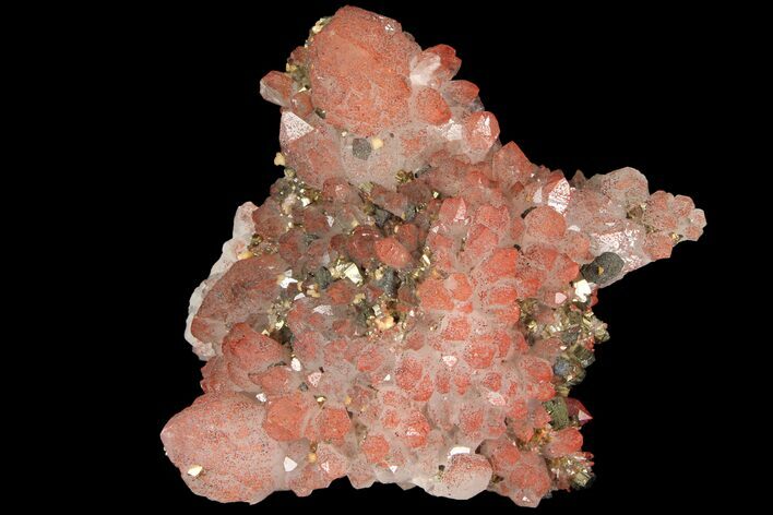 3.5" Pink Hematite Quartz, Pyrite and Dolomite Association - China ...