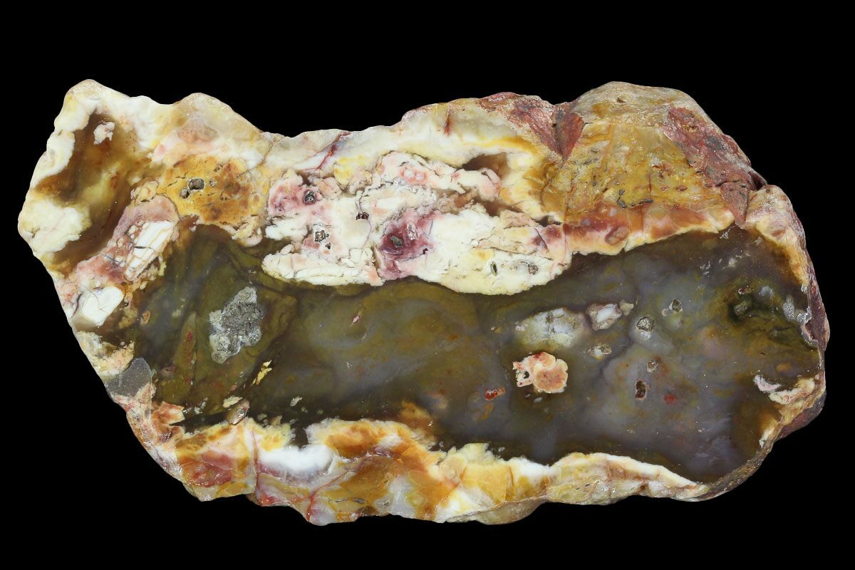5.1" Polished, Agate & Brecciated Pink Opal Slab - Western Australia ...