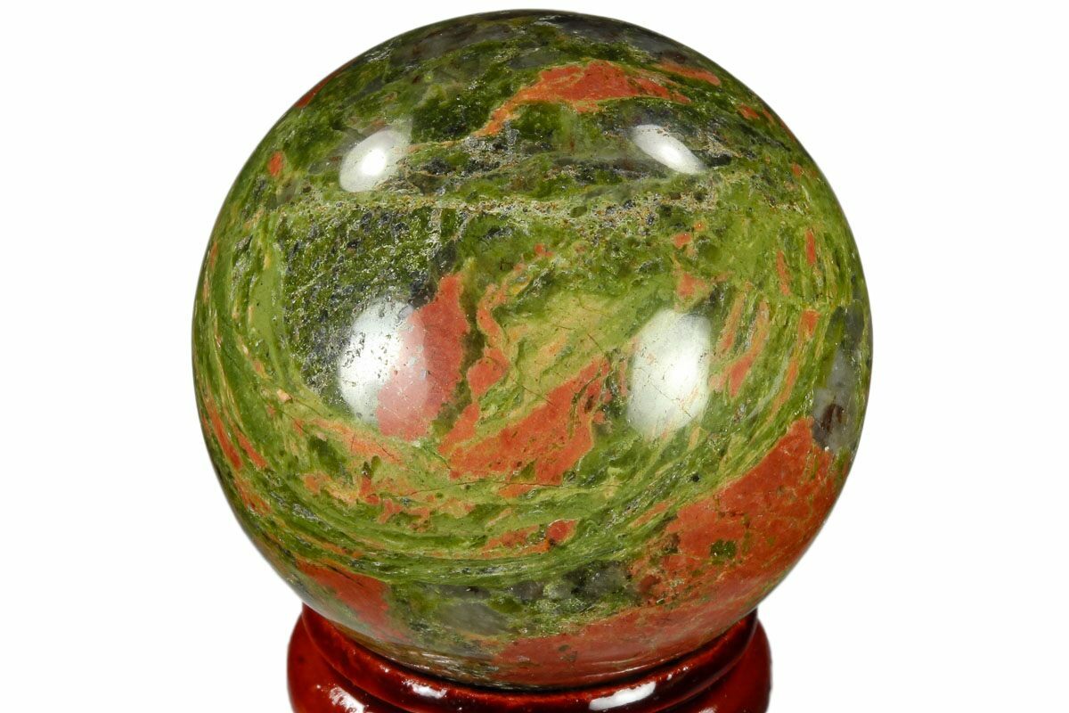 1.55" Polished Unakite Sphere - Canada For Sale (#116122) - FossilEra.com
