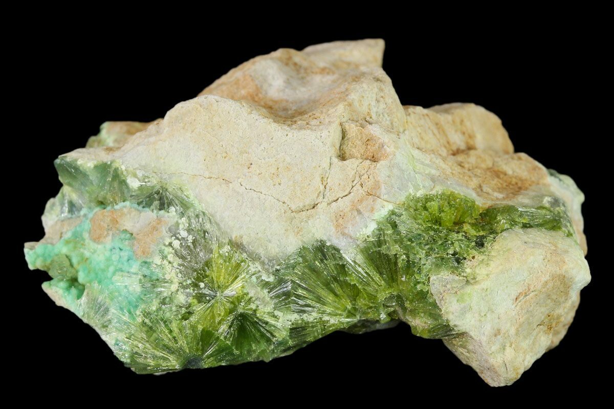 1.65" Radiating, Green Wavellite Crystal Aggregation - Arkansas ...