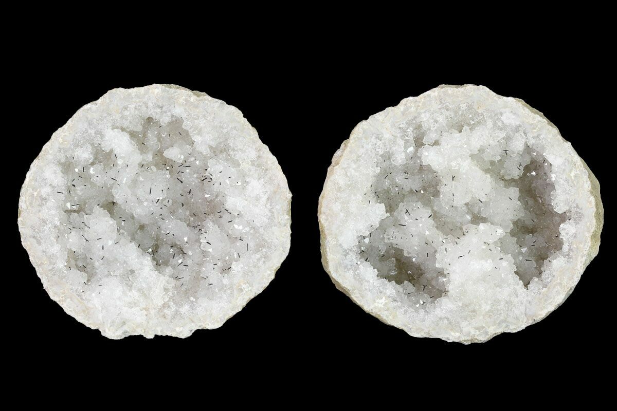 3" Keokuk Quartz Geode with Filiform Pyrite - Iowa (#144705) For Sale ...
