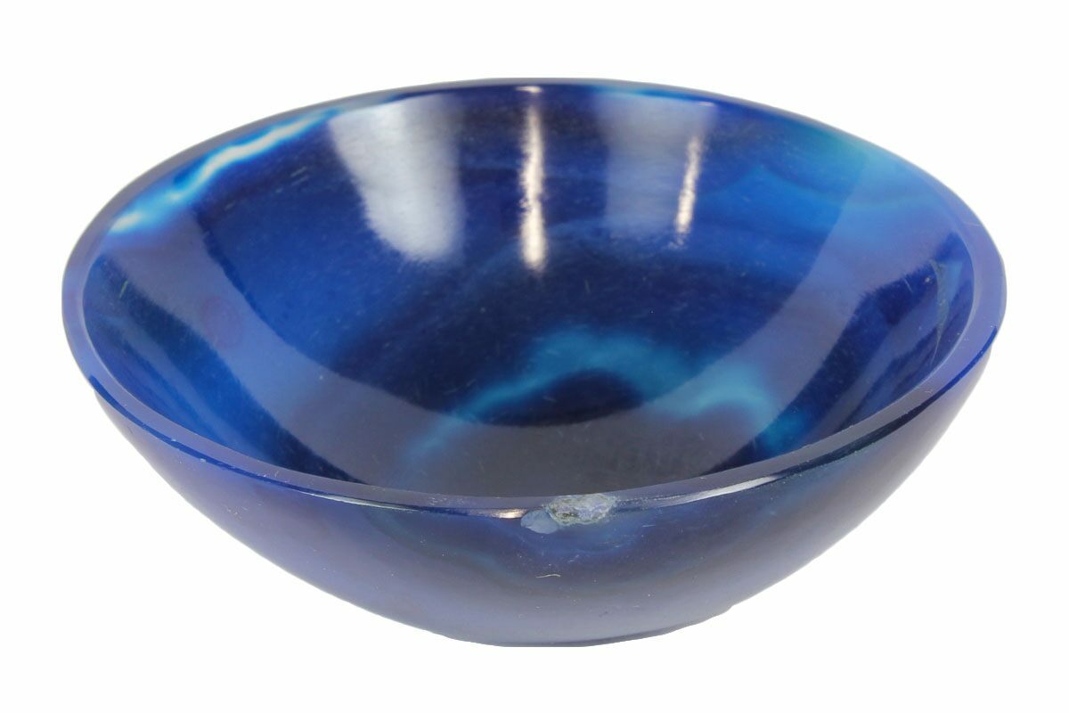 2.9" Polished Blue Agate Bowl - Brazil (#147751) For Sale - FossilEra.com
