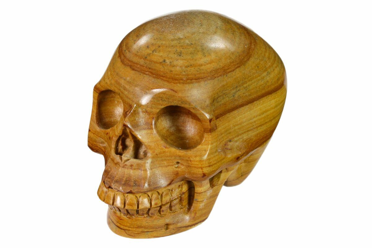3" Realistic, Polished Picture Jasper Skull (#151145) For Sale ...