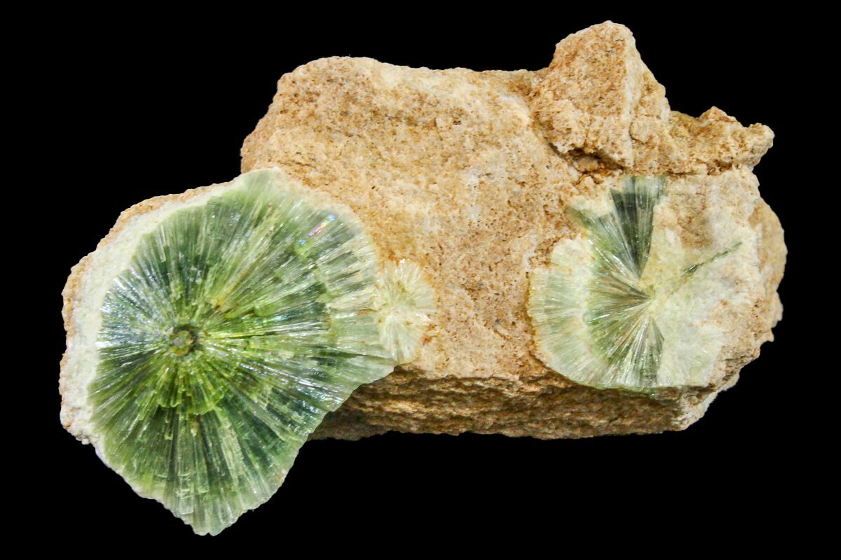 1.7" Radiating, Green Wavellite Crystal Aggregation - Arkansas (#163041 ...