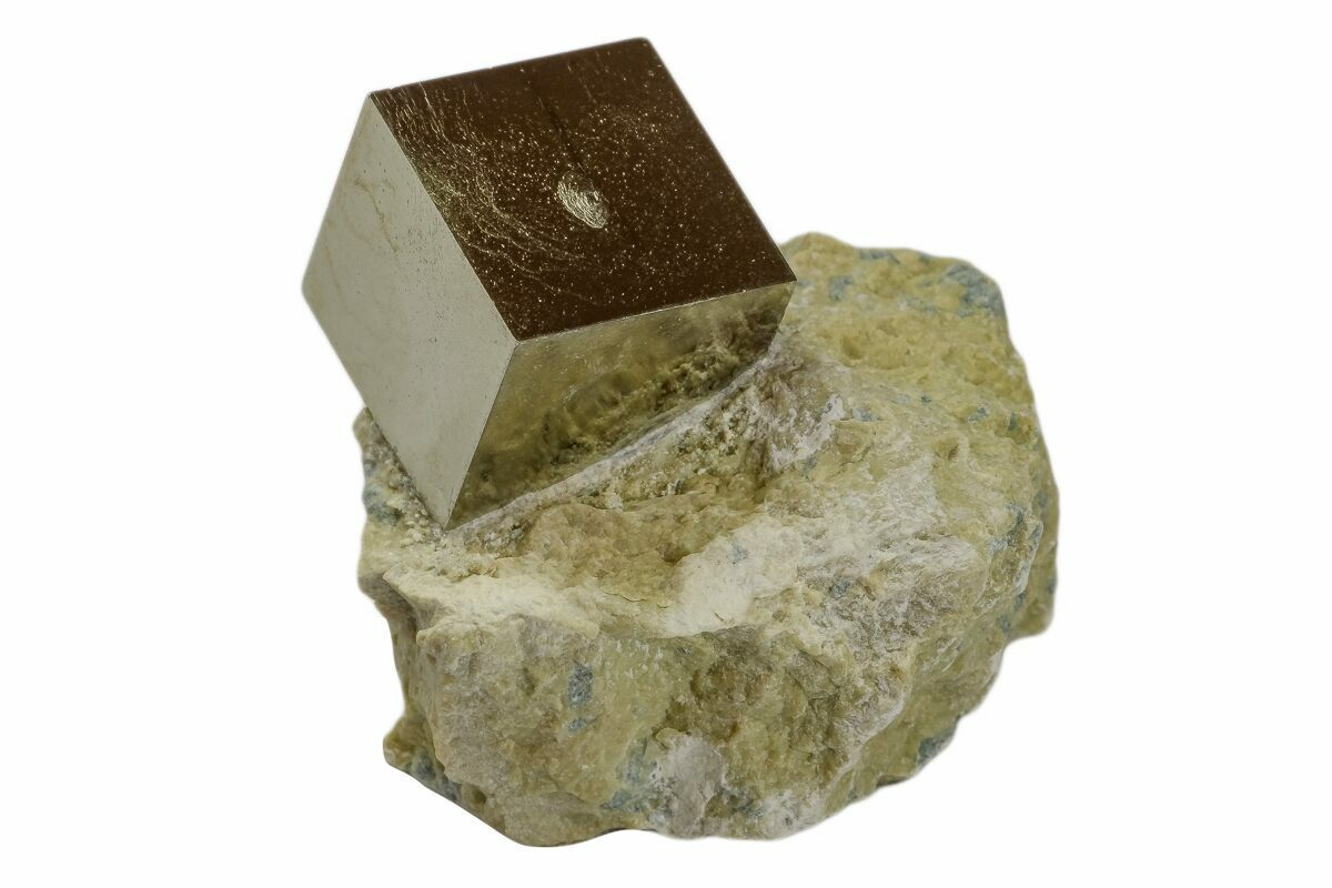 .6" Natural Pyrite Cube In Rock - Navajun, Spain (#168446) For Sale ...