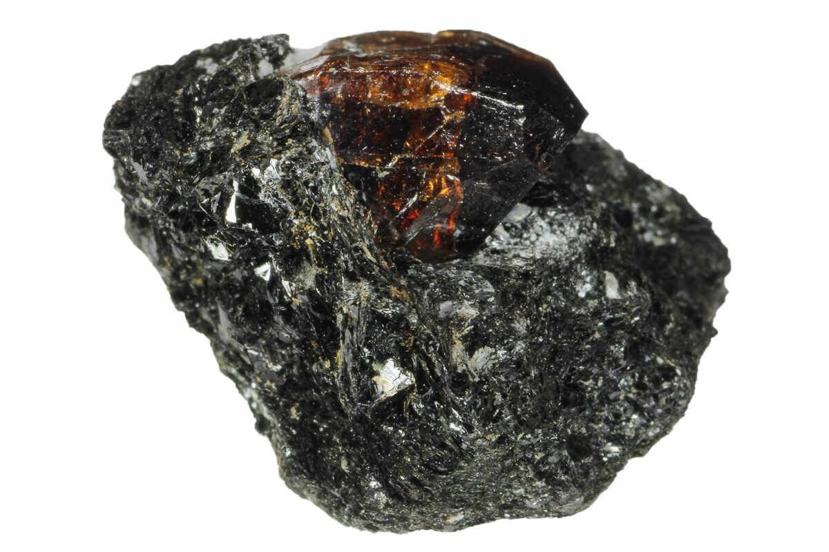 Fluorescent Zircon Crystal in Biotite Schist - Norway (#175869) For ...