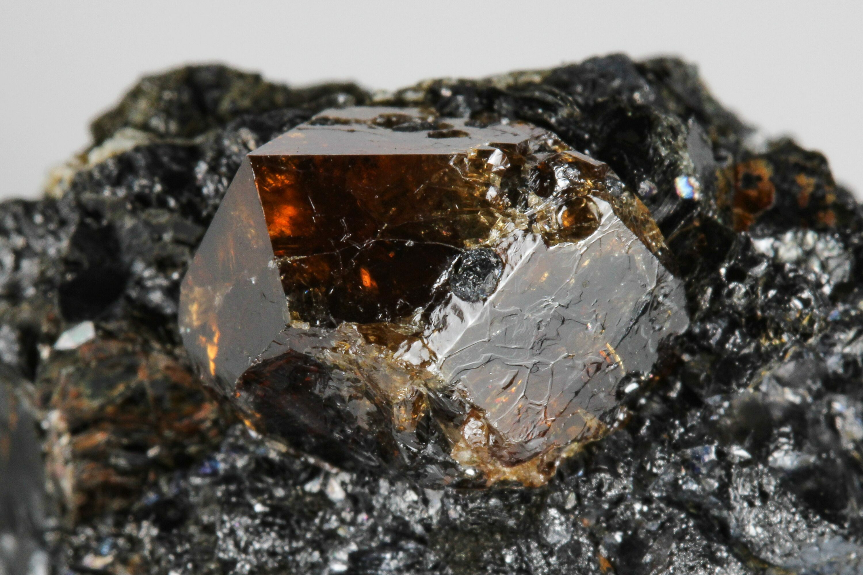 Fluorescent Zircon Crystal in Biotite Schist - Norway (#175852) For ...