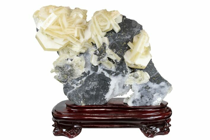 15" Sandwich Calcite Crystal Cluster with Pyrite - Inner Mongolia ...