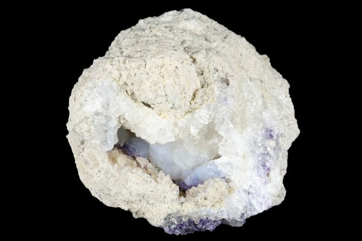 2.15" Quartz Geode With Fluorescent Purple Fluorite - Mexico (#182410 ...
