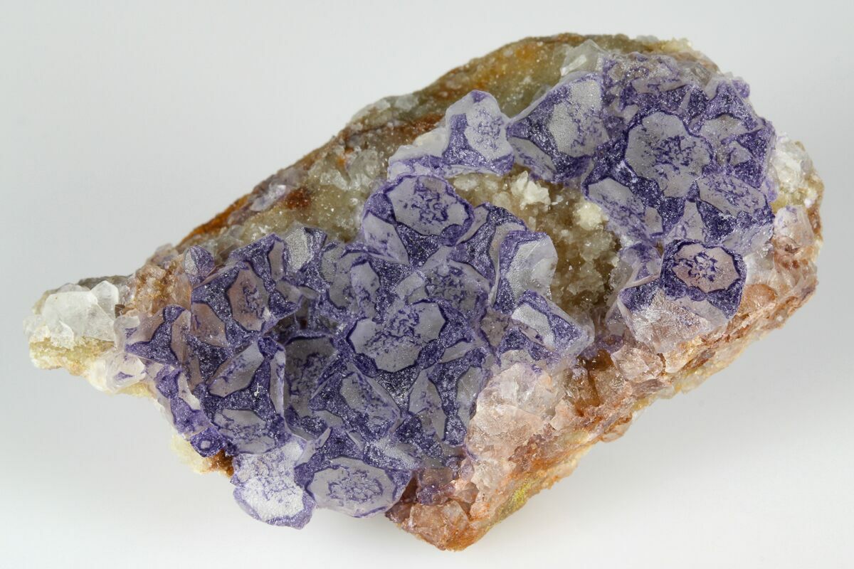 2.1" Purple Edge Fluorite Crystals on Quartz - China (#182796) For Sale ...