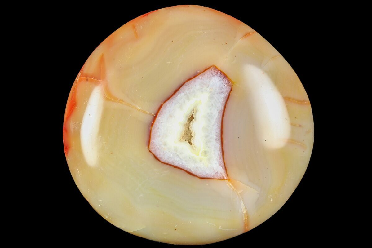 2" Colorful, Polished Carnelian Agate Palm Stone - Madagascar (#185809 ...