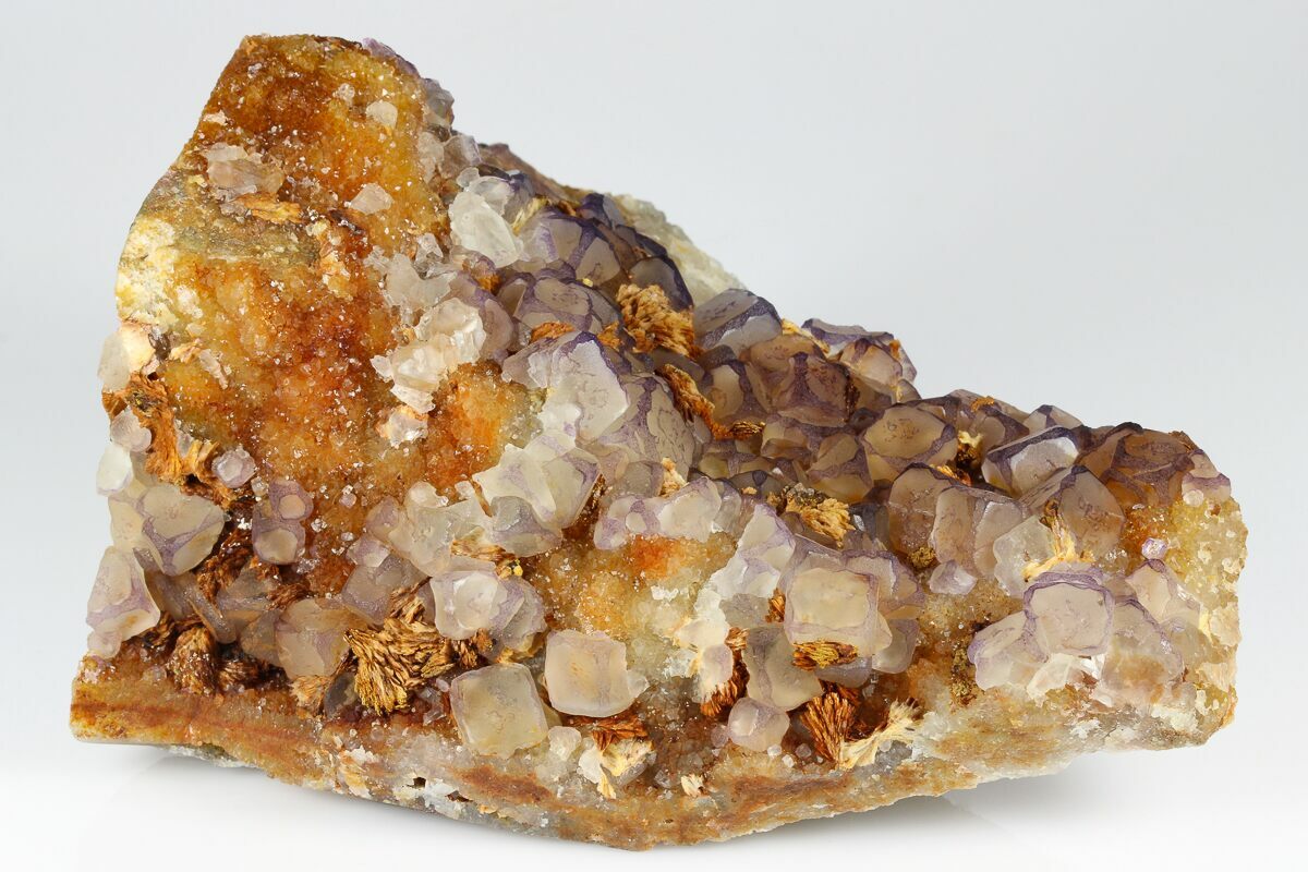 5.9" Purple Edge Fluorite Crystal Cluster - Qinglong Mine, China ...