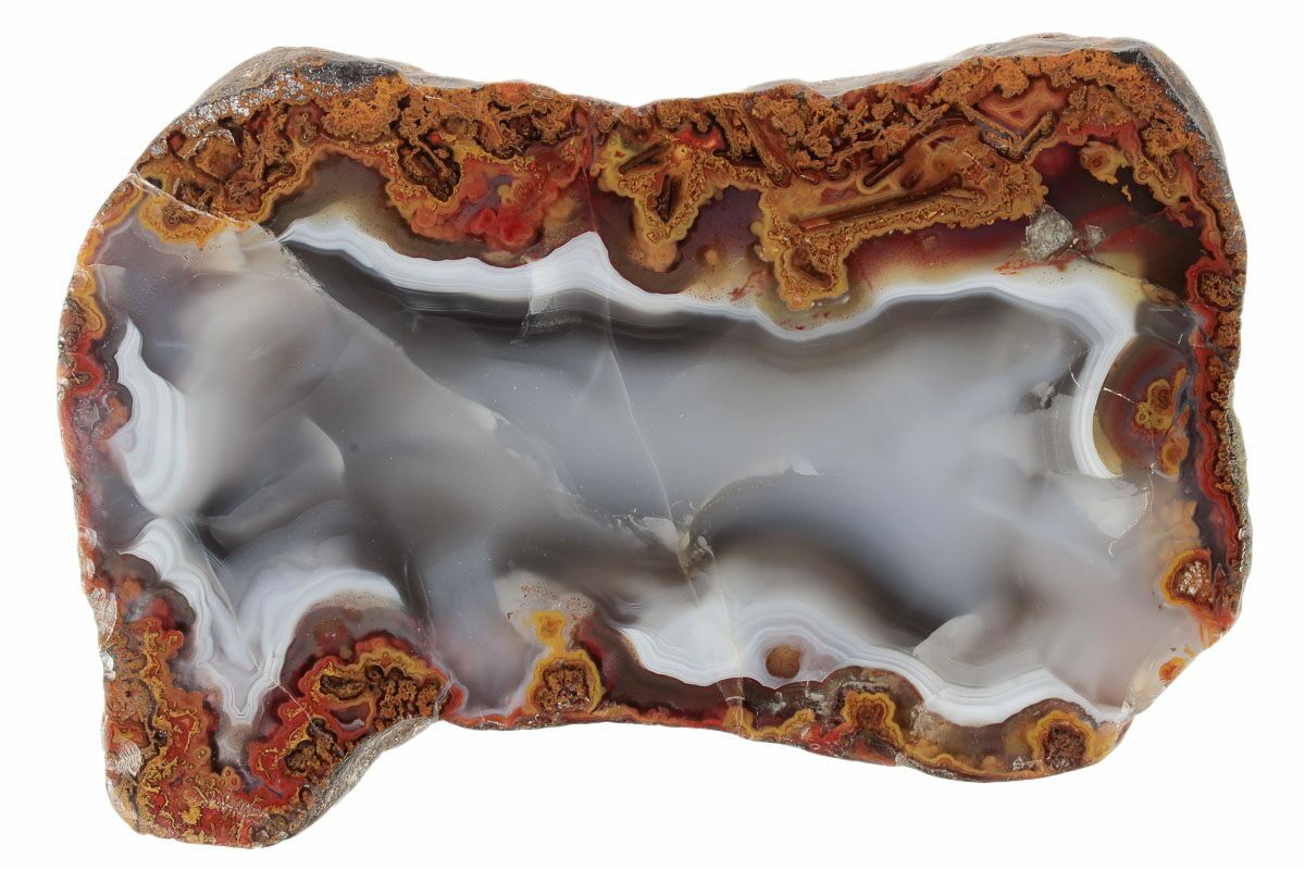 4.6" Colorful, Polished Agate Section - Kerrouchen, Morocco (#186934 ...