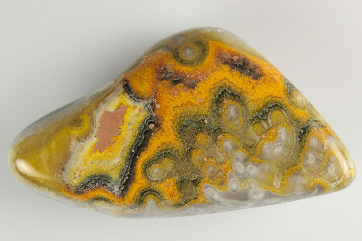 3.6" Polished Bumblebee Jasper - Mount Papandayan, Indonesia (#194444 ...