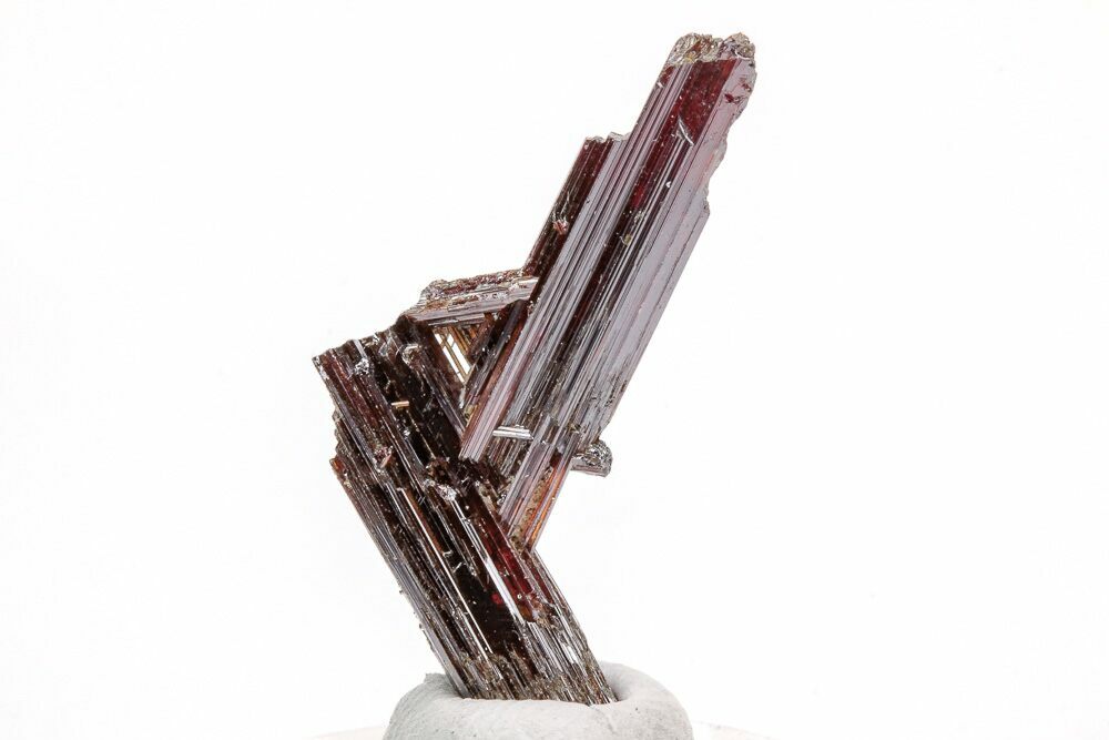 1.05" Lustrous, Deep-Red Rutile Crystals - Minas Gerais, Brazil ...