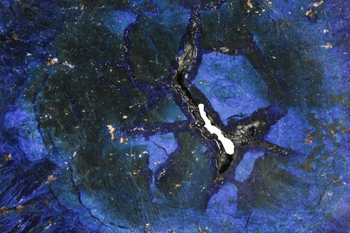 1.8" Vivid Blue, Cut/Polished Azurite Nodule Slice - Siberia (#209492 ...