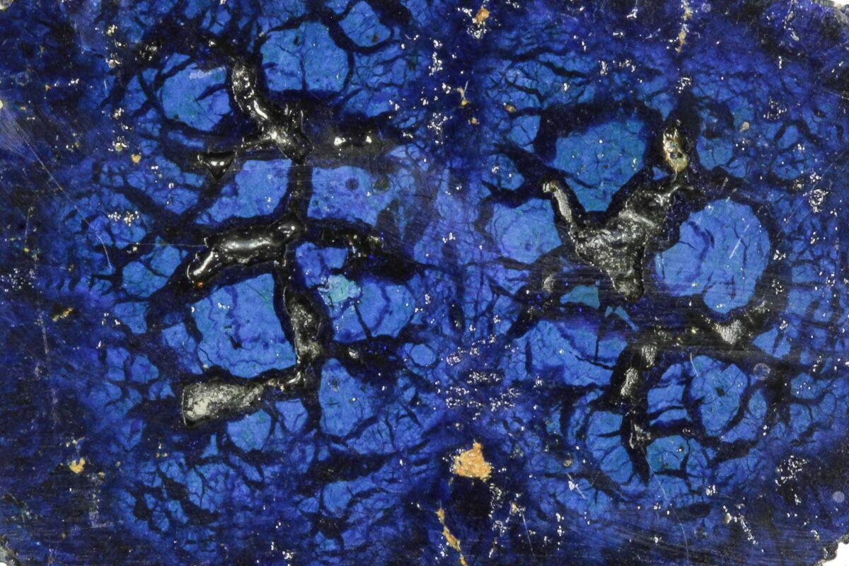 1.44" Vivid Blue, Cut/Polished Azurite Nodule Slice - Siberia (#209500 ...