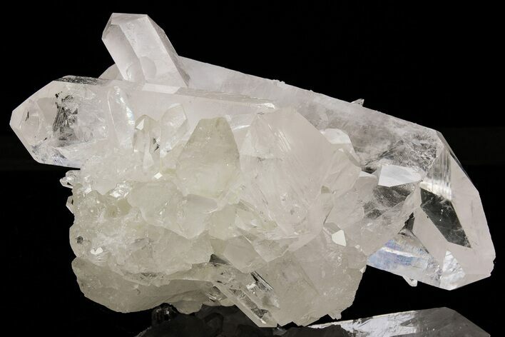 7.4" Clear, Double-Terminated Quartz Crystal Cluster - Brazil (#212484 ...