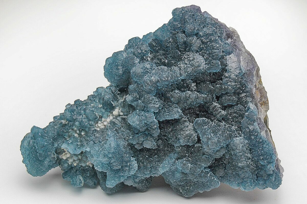 5" Blue, Cubic/Octahedral Fluorite Encrusted Quartz - Inner Mongolia ...