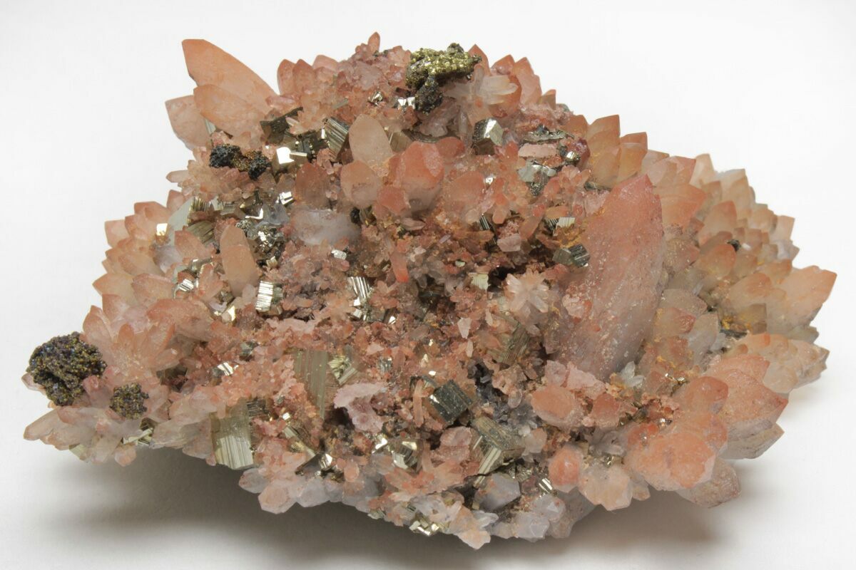 3.3" Hematite Quartz, Chalcopyrite and Pyrite Association - China ...