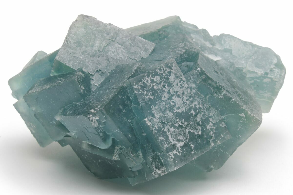4.05" Cubic Blue-Green Fluorite Crystal Cluster with Phantoms - China ...