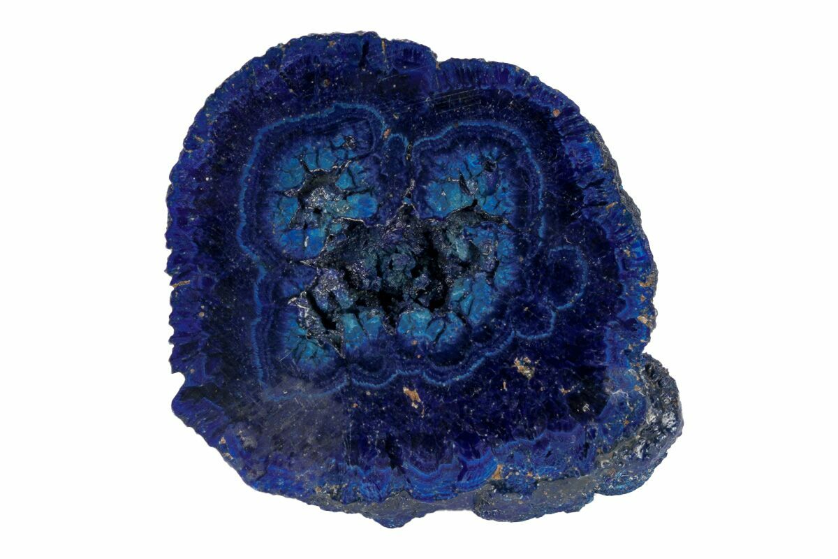 1.33" Vivid Blue, Cut/Polished Azurite Nodule Slice - Siberia (#209506 ...