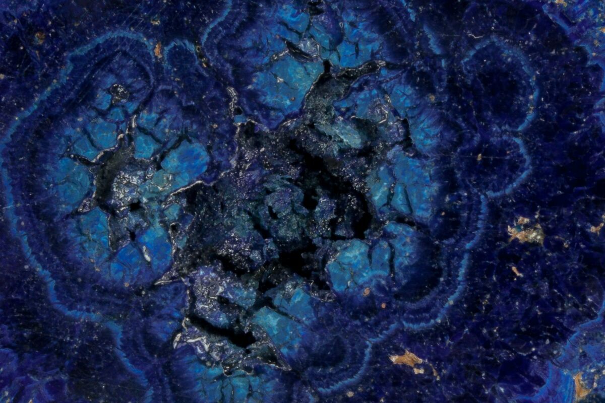 1.33" Vivid Blue, Cut/Polished Azurite Nodule Slice - Siberia (#209506 ...