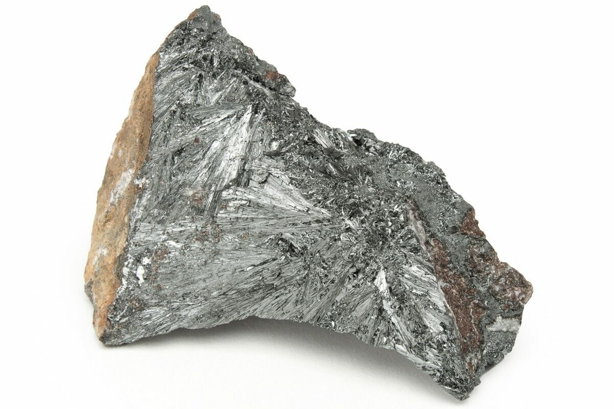 2.3" Metallic, Needle-Like Pyrolusite Crystals - Morocco (#218090) For ...