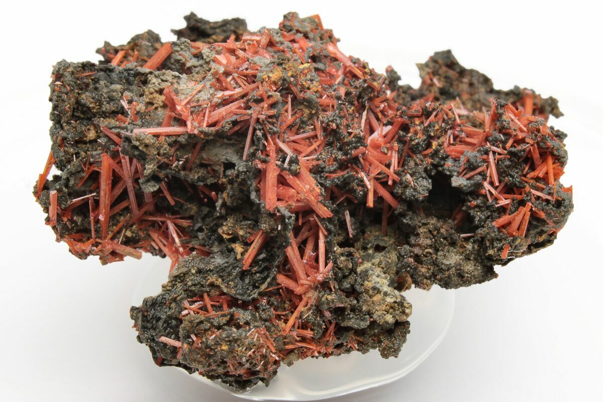 1.5" Bright Orange Crocoite Crystal Cluster - Tasmania (#218750) For ...