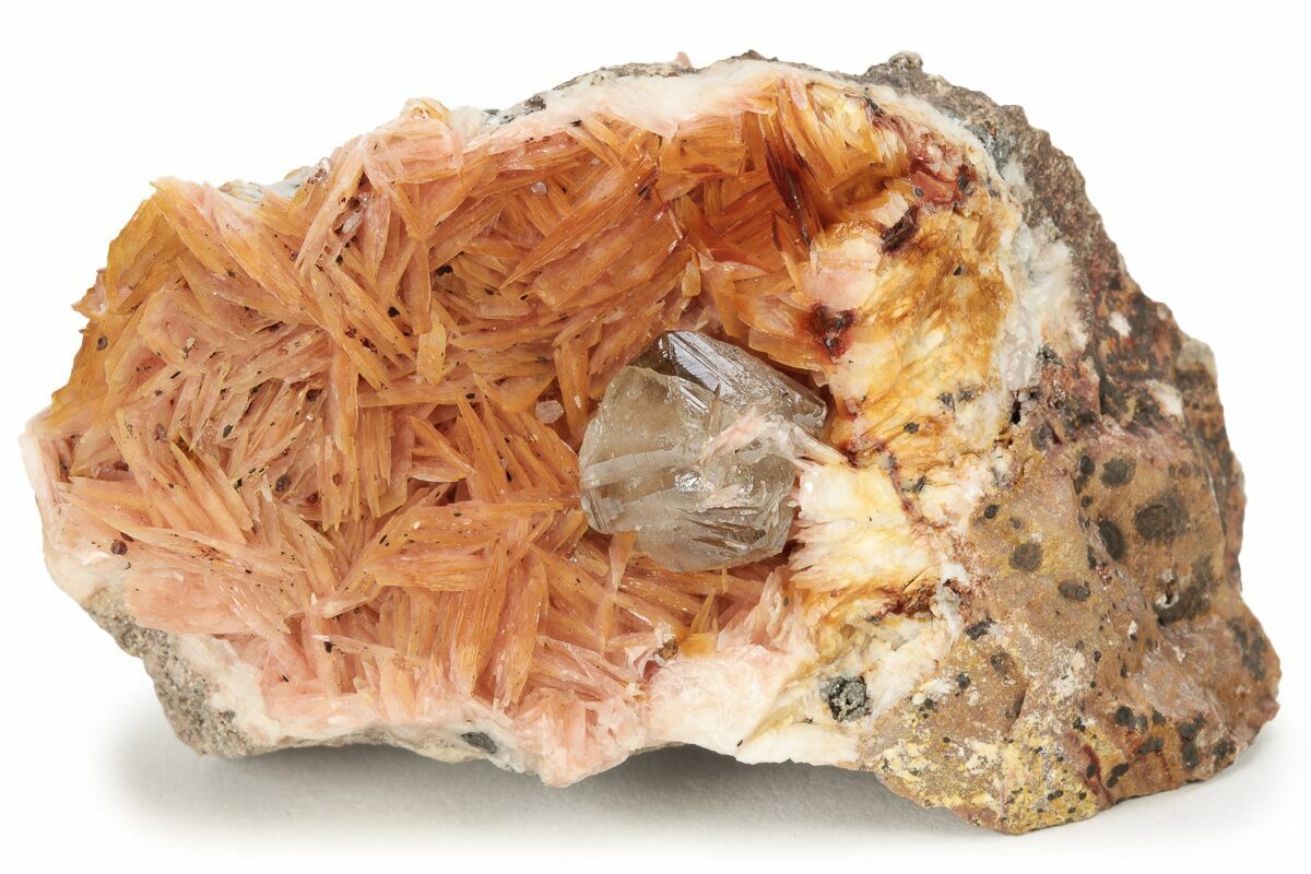 2.45" Cerussite Crystals with Bladed Barite on Galena - Morocco ...