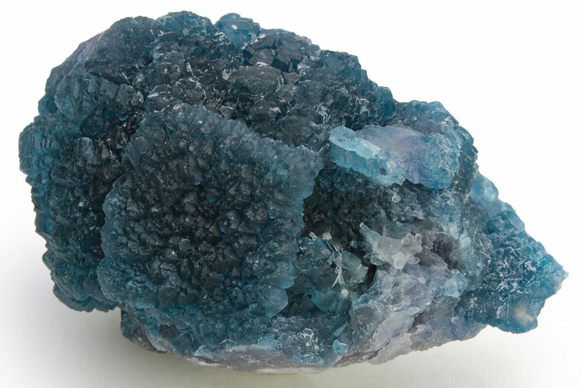 2.6" Blue, Cubic/Octahedral Fluorite Encrusted Quartz - Inner Mongolia ...