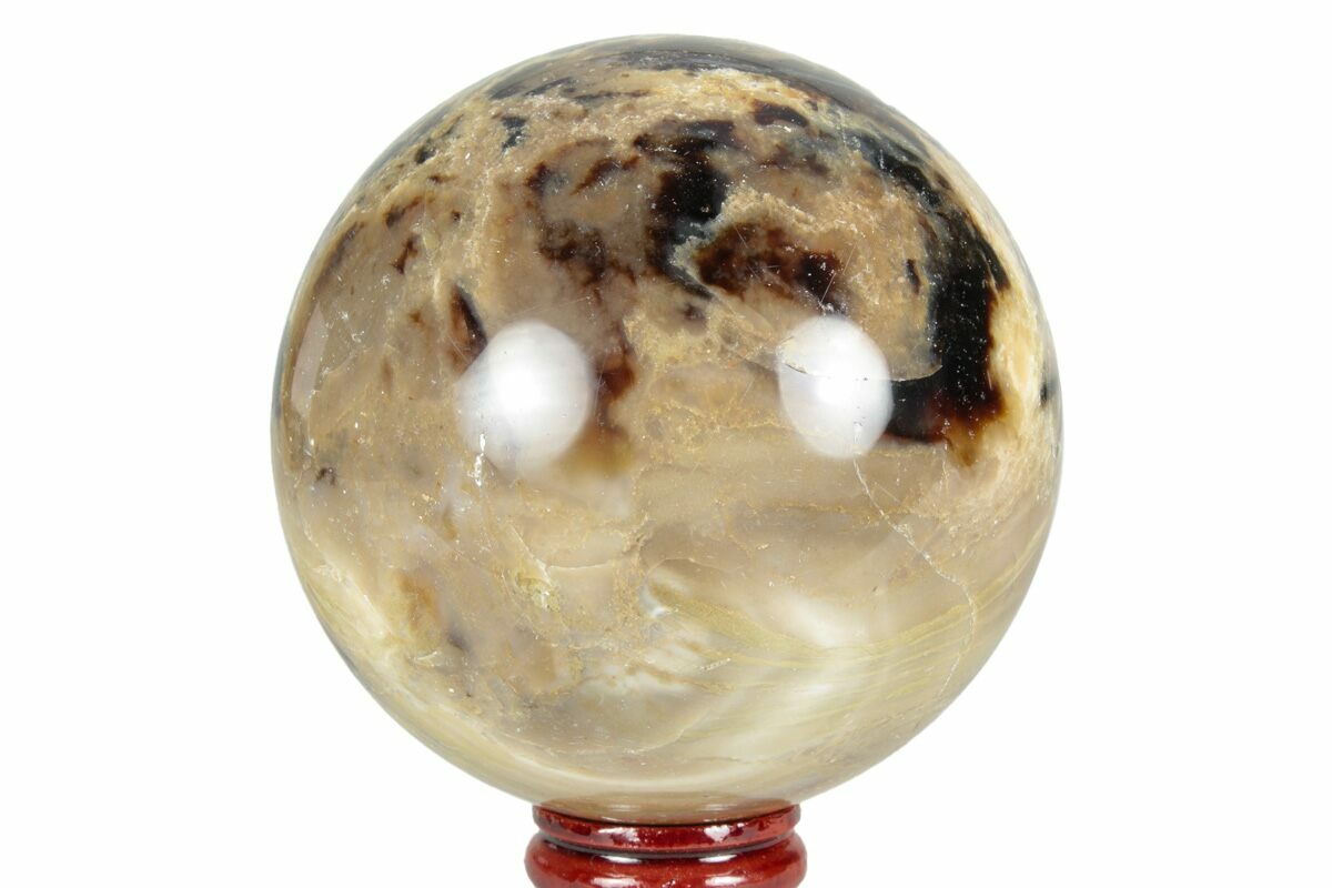 3.2" Polished Black Opal Sphere - Madagascar (#225147) For Sale ...