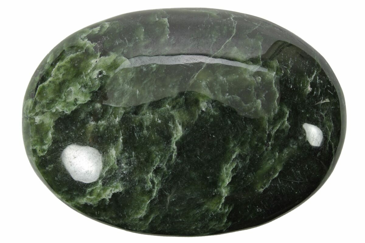 2.8" Polished Jade (Nephrite) Palm Stone - Afghanistan (#220981) For ...