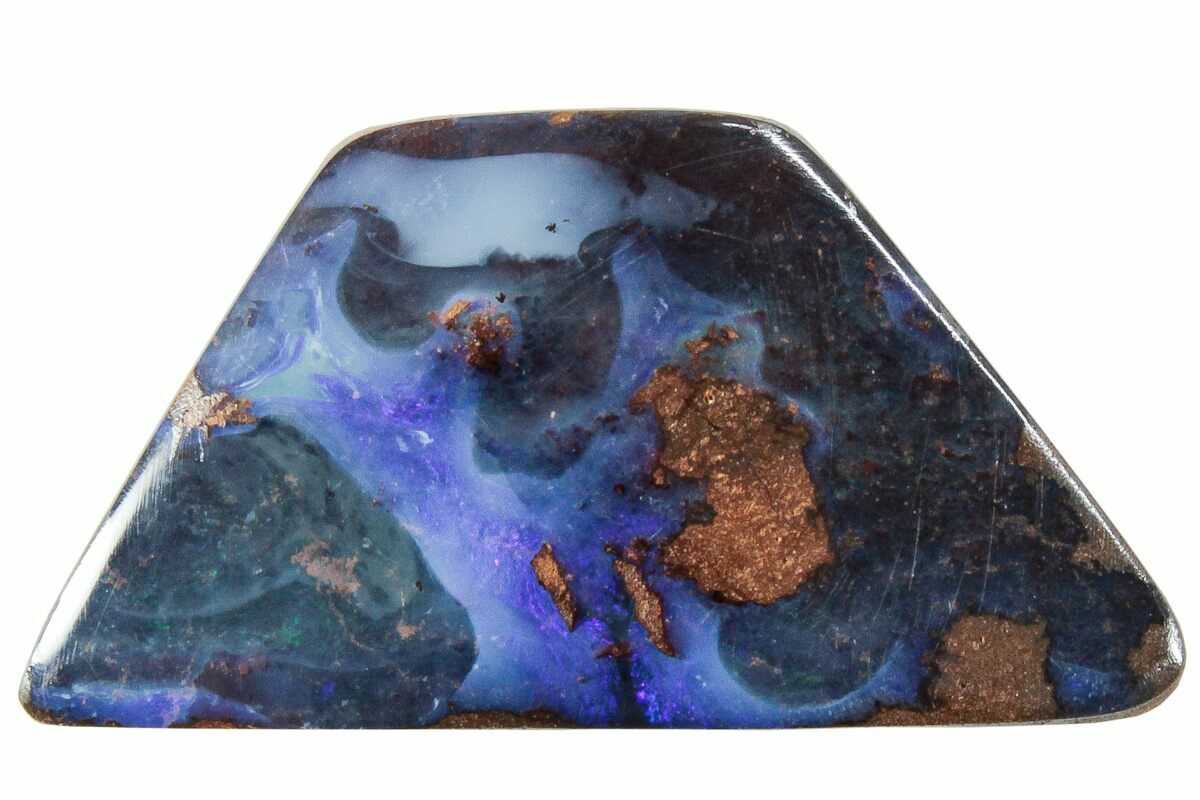 1.1" Vivid Blue Boulder Opal Cabochon - Queensland, Australia (#227114 ...