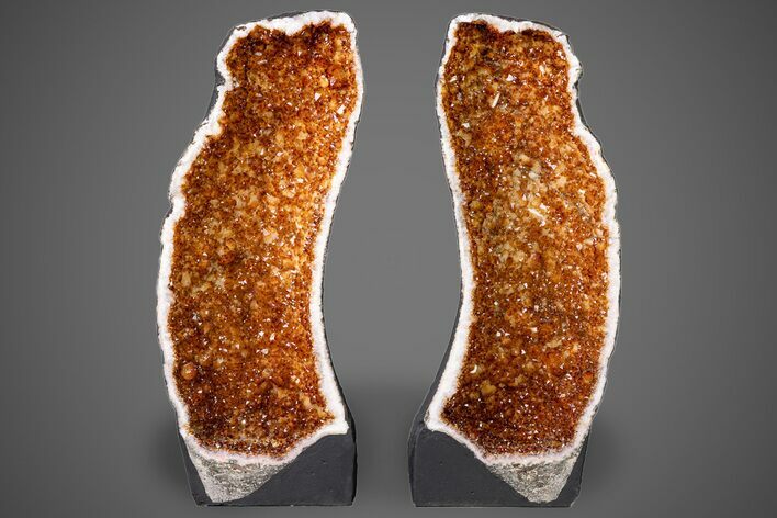 31" Majestic, Golden-Orange "Citrine" Cathedral Geode (Pair) (#227322 ...