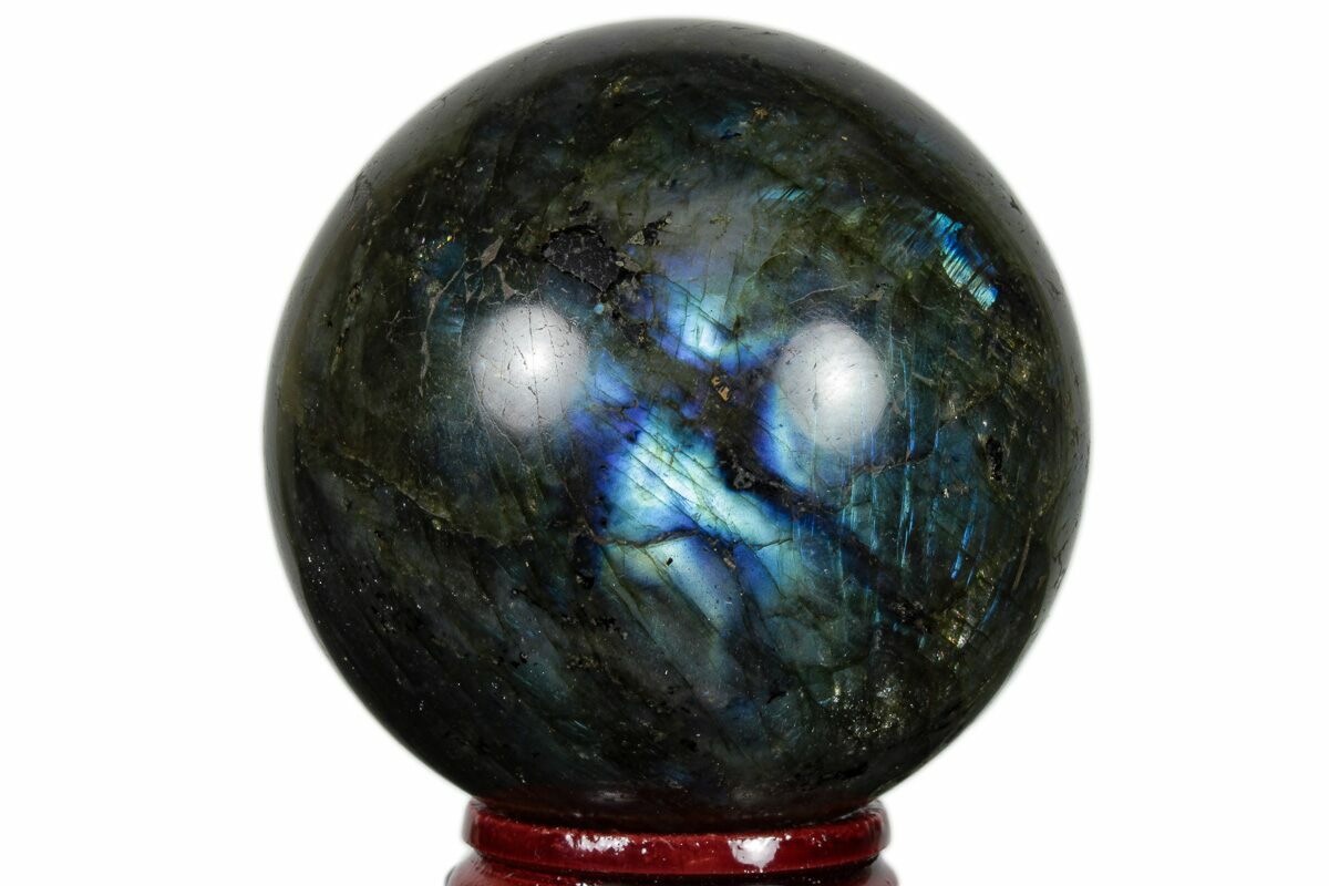 2.15" Flashy, Polished Labradorite Sphere - Great Color Play (#227288 ...
