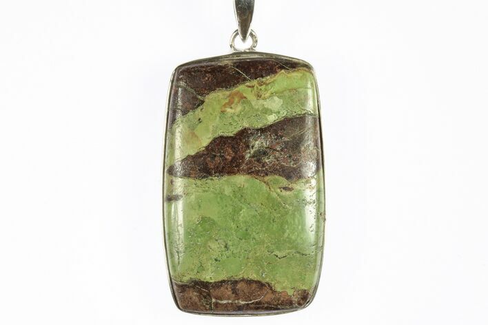 1.5" Green Gaspeite Pendant (Necklace) - 925 Sterling Silver (#228701 ...