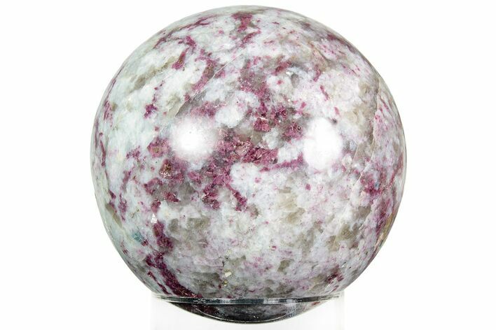 3.8" Polished Rubellite (Tourmaline) & Quartz Sphere - Madagascar ...