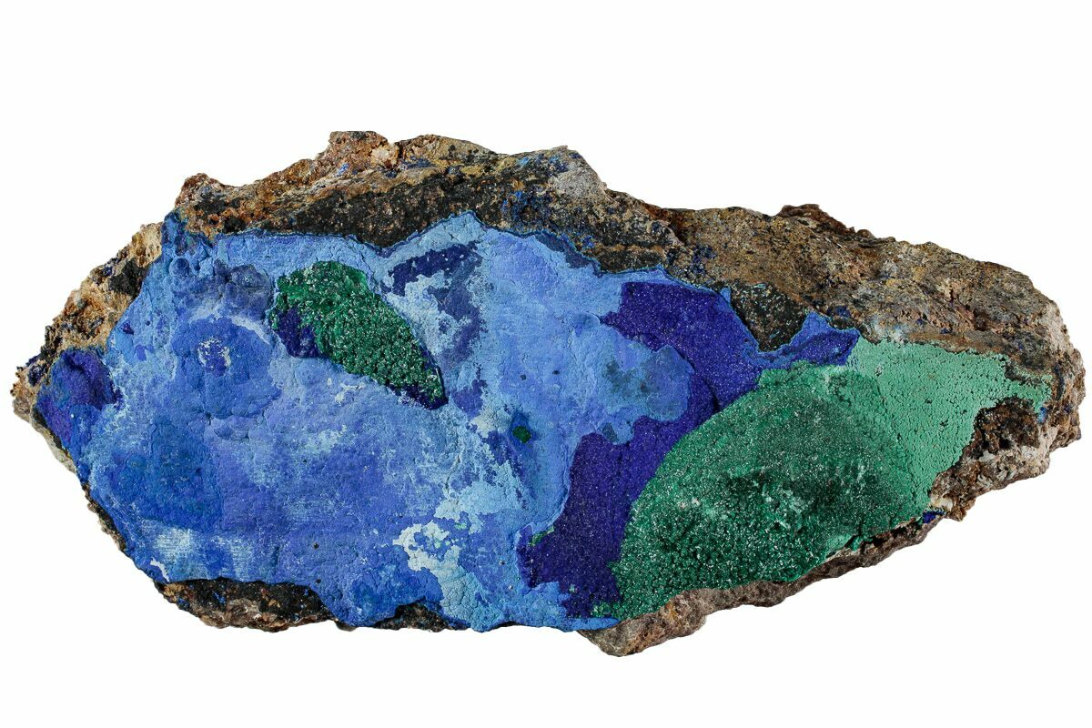 5.3" Azurite and Malachite Association on Matrix - Morocco (#217819 ...