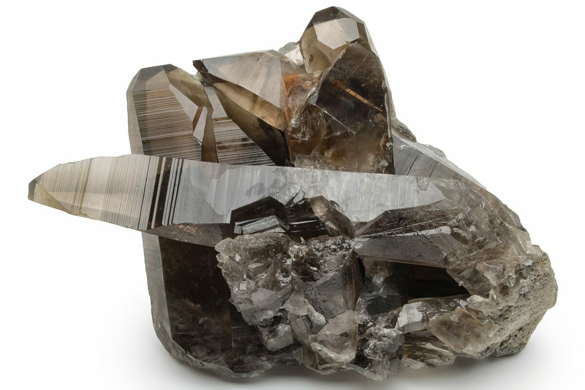 6.1" Natural Smoky Quartz Crystal Cluster - Brazil (#231304) For Sale ...