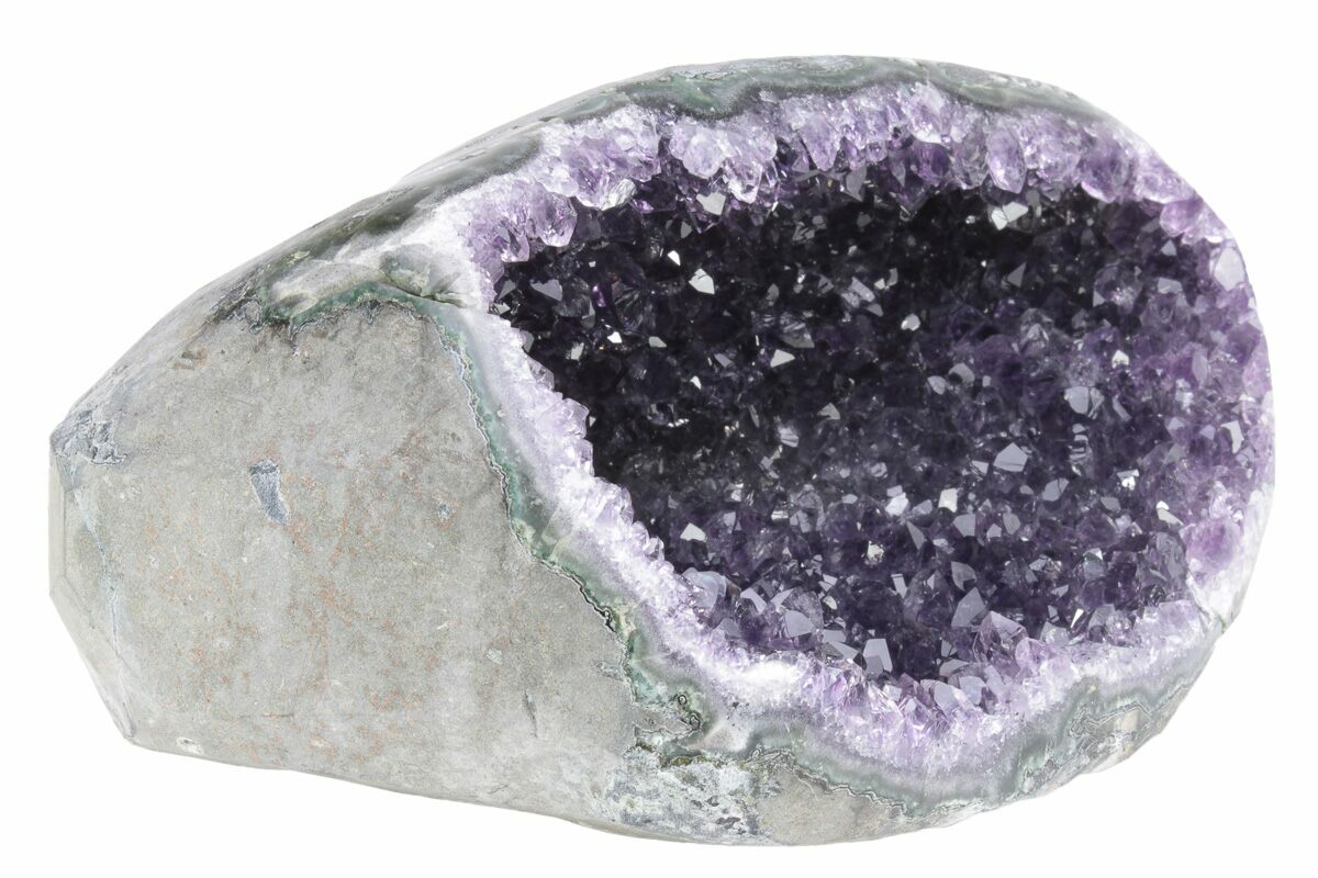 5.7" Purple Amethyst Geode with Polished Face - Uruguay (#233648) For ...
