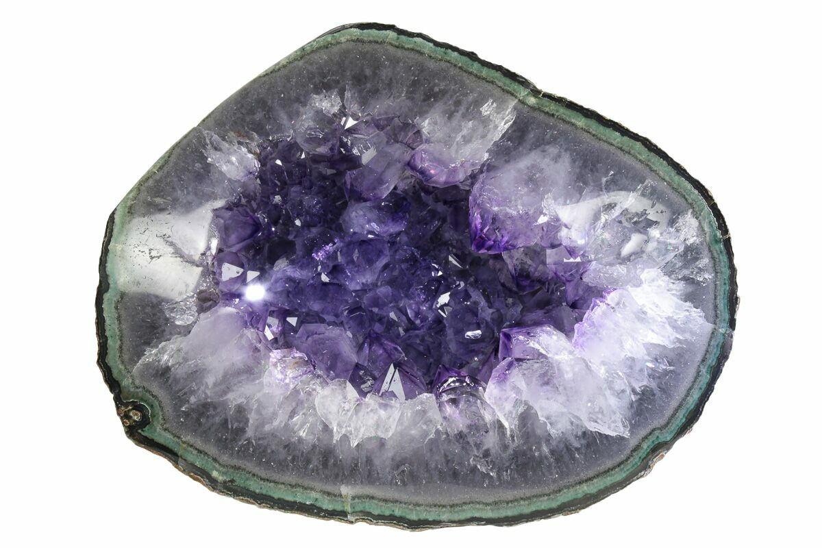 5.1" Purple Amethyst Geode with Polished Face - Uruguay (#233593) For ...