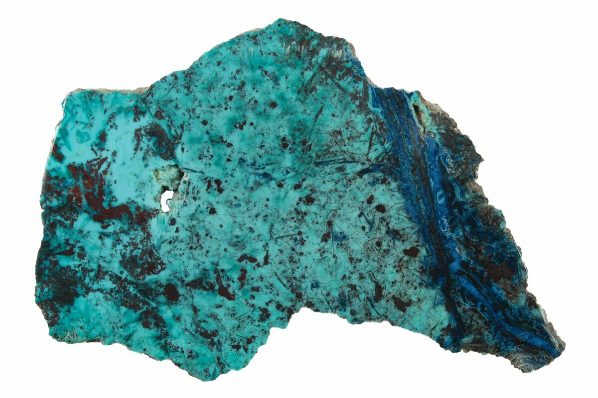 3.8" Colorful Chrysocolla and Shattuckite Slab - Mexico (#240597) For ...