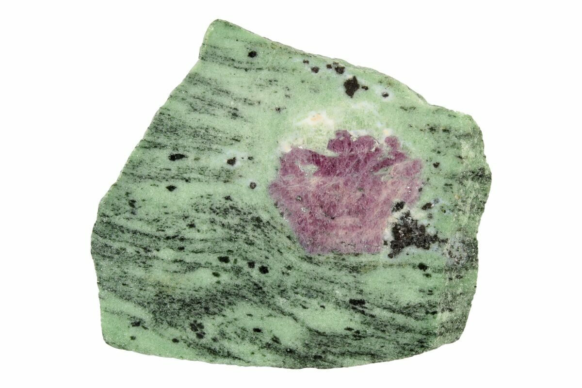 2.5" Polished, Highly Fluorescent Ruby in Zoisite Slice - Tanzania ...